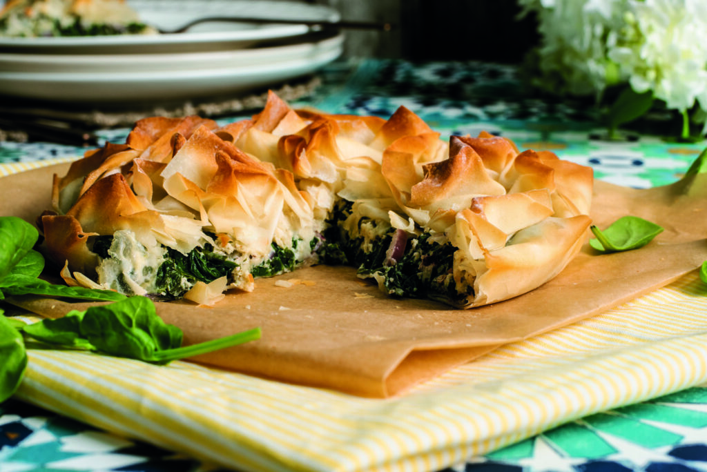 Spinach and Feta Filo Pie | Om Yoga Magazine